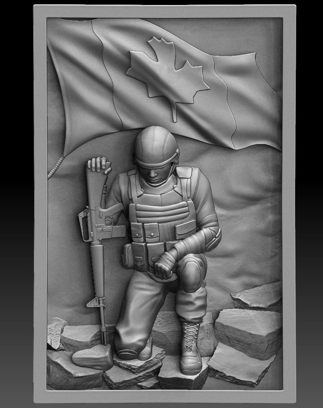 Soldier-canada. 3D STL Model for CNC and 3D Printers - Etsy