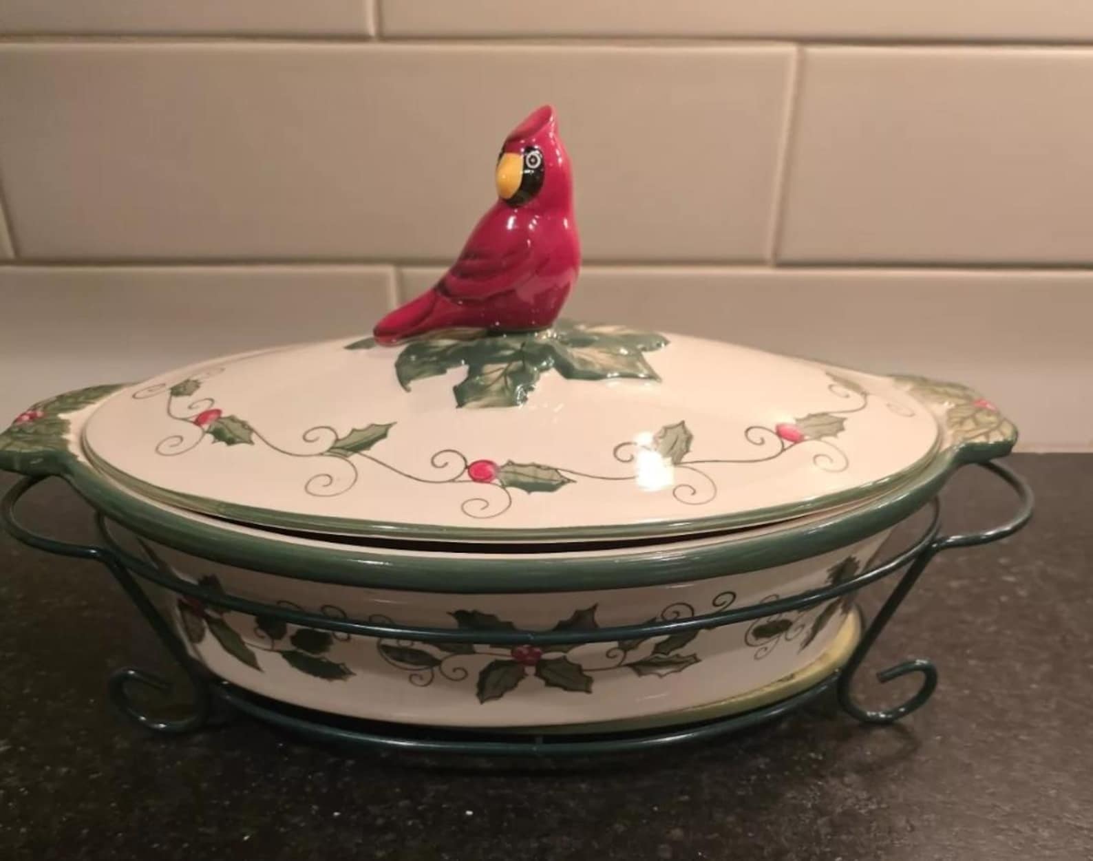 Temp-tations by Tara Ovenware Cardinal 2 Quart Covered Casserole Dish ...