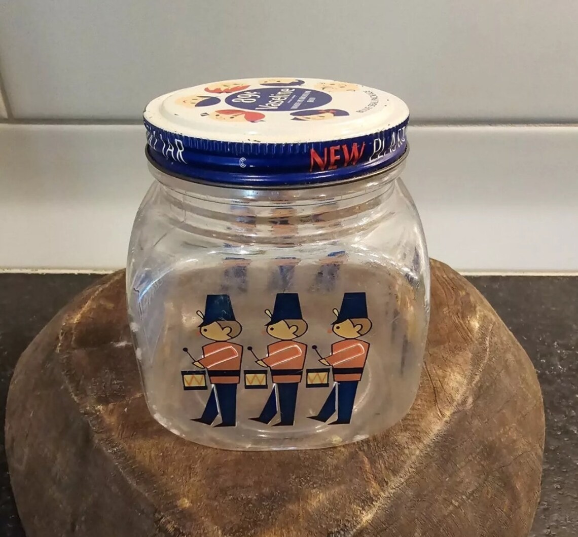 Vintage 1967 Vaseline Jar With Metal Lid - Etsy