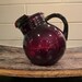 Vintage Anchor Hocking Ruby Red Handled Glass Ball Pitcher - Etsy