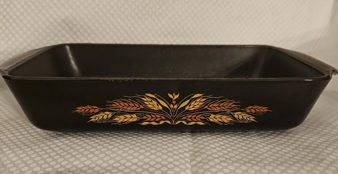 Vintage Anchor Hocking Fire King Wheat Pattern Baking Dish - Etsy