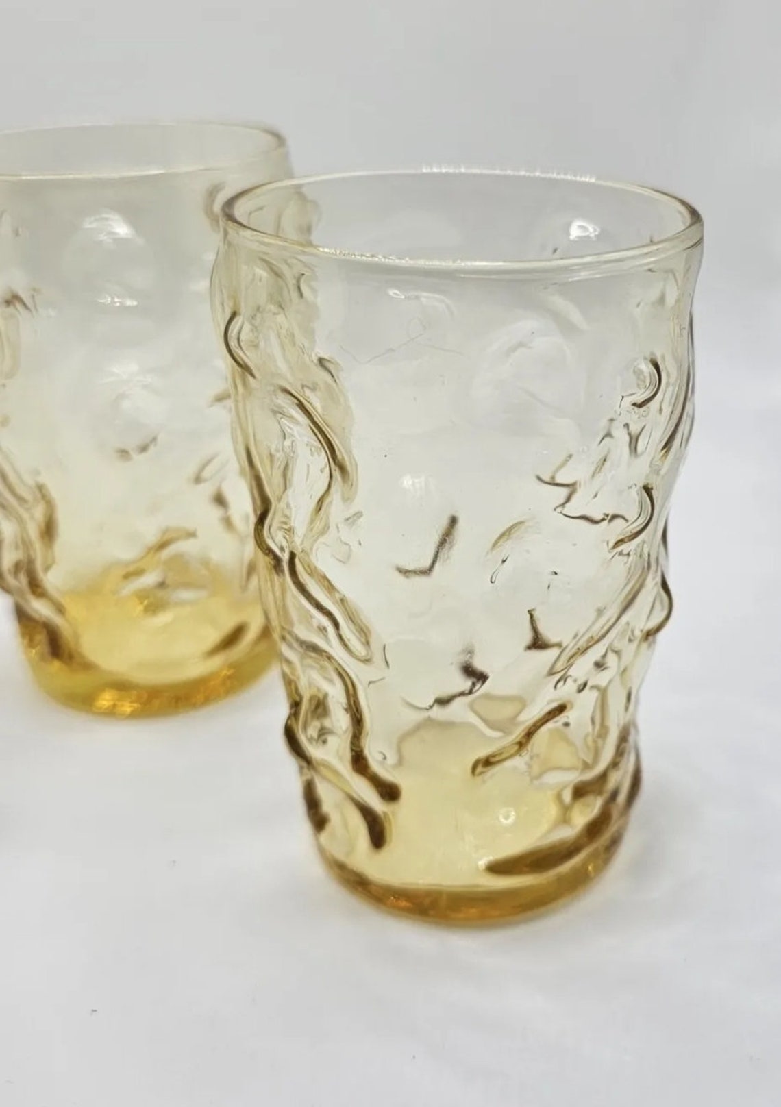 Vintage Bryce Glass El Rancho Amber Glass Set of 3 Glasses - Etsy
