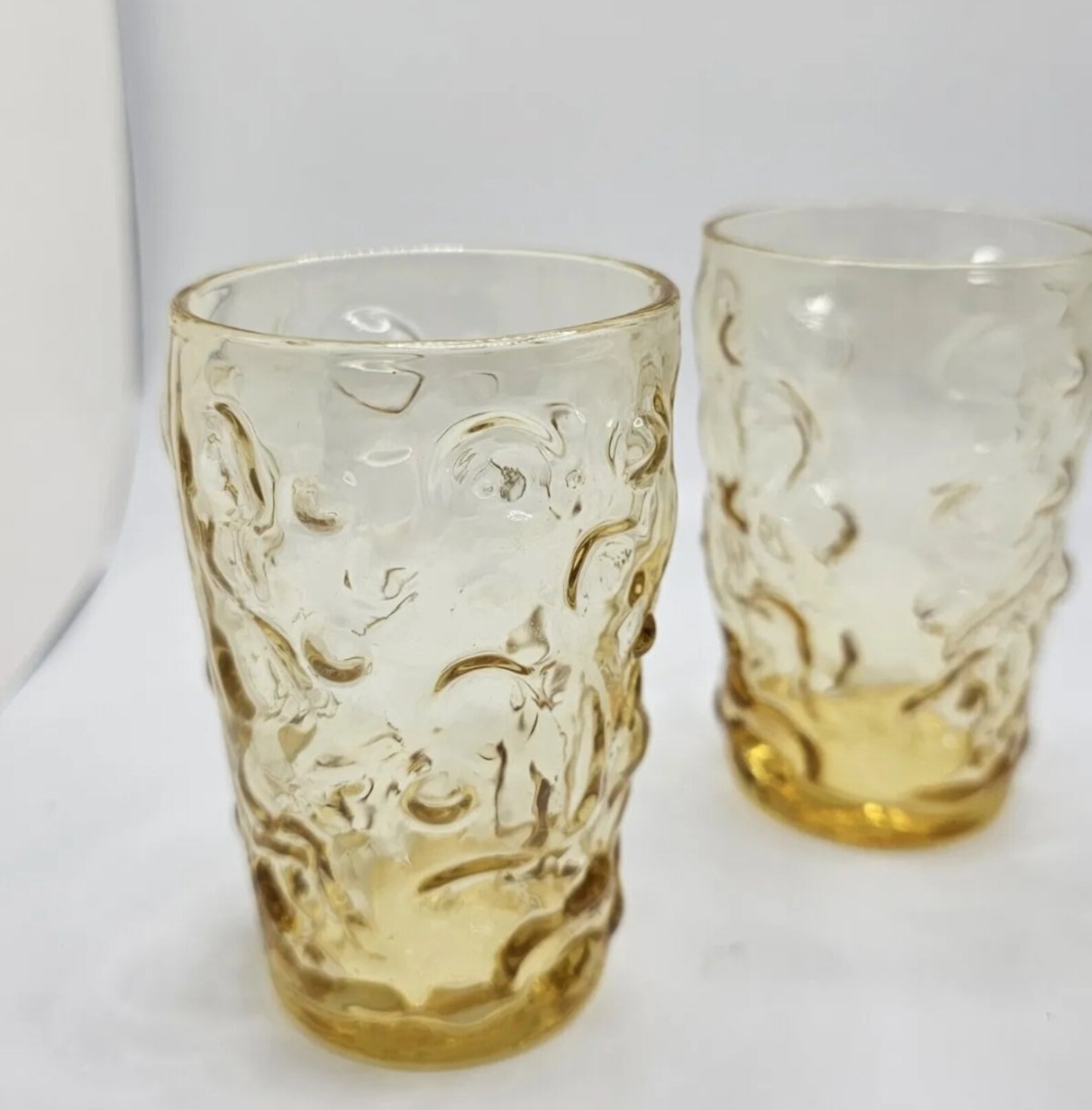Vintage Bryce Glass El Rancho Amber Glass Set of 3 Glasses - Etsy