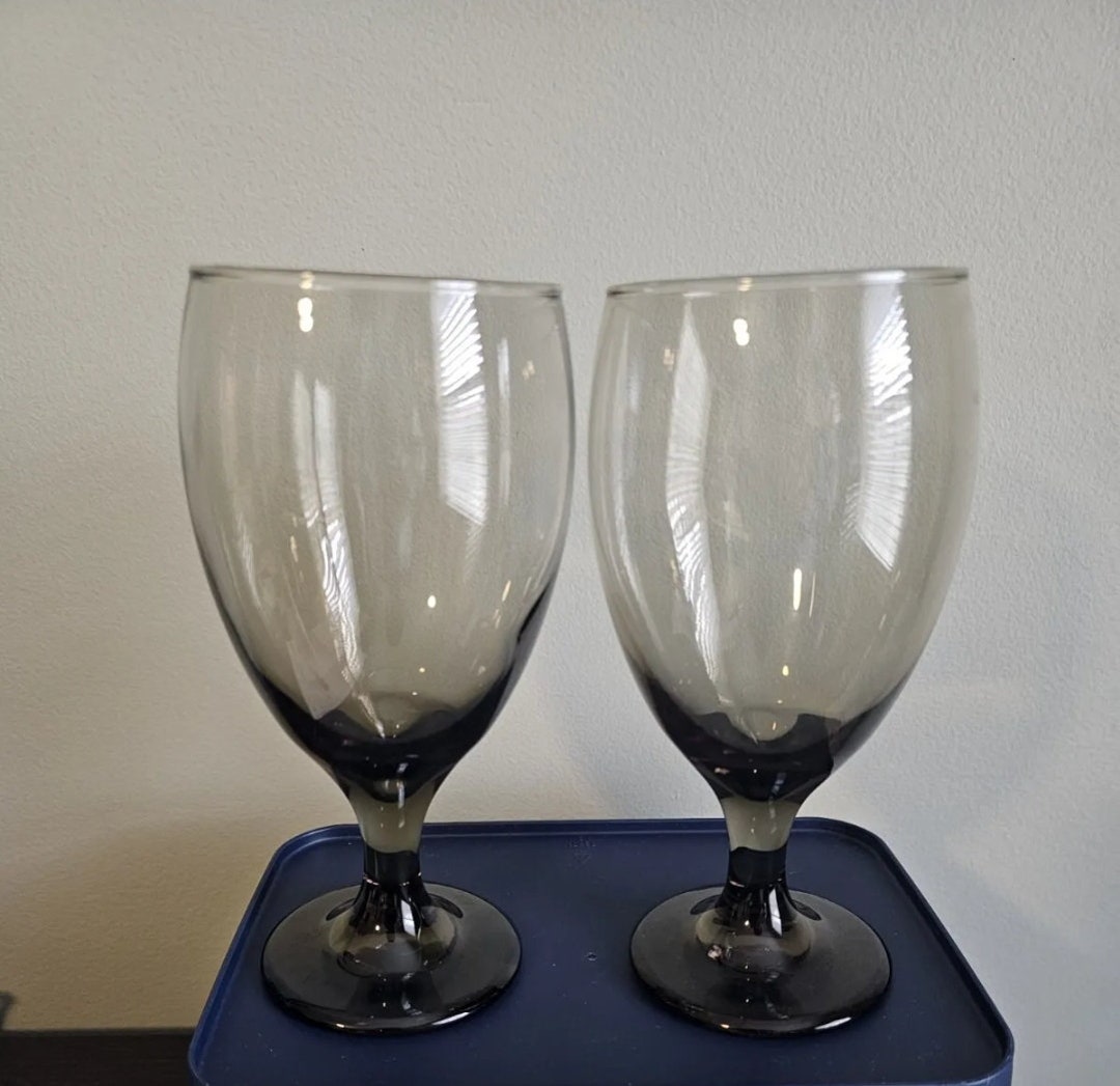 Vintage Libbey Classic Smoke Glasses Set of 2 - Etsy