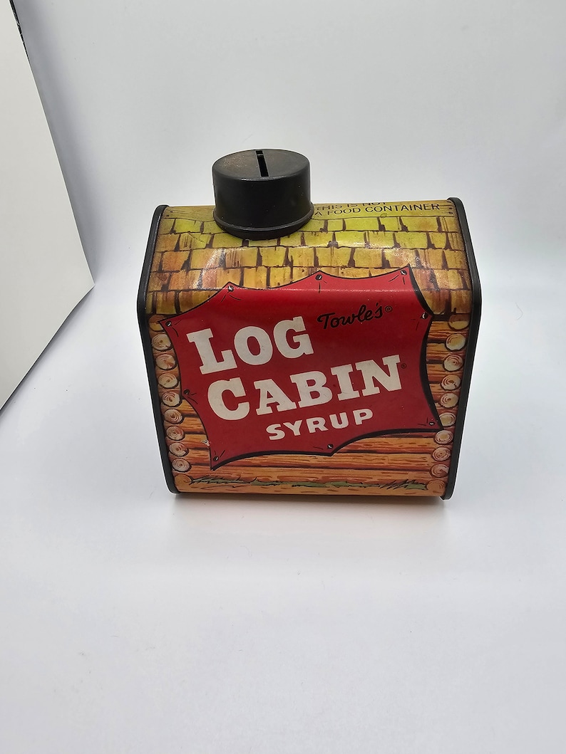 Vintage Towles Log Cabin Syrup Tin - Etsy