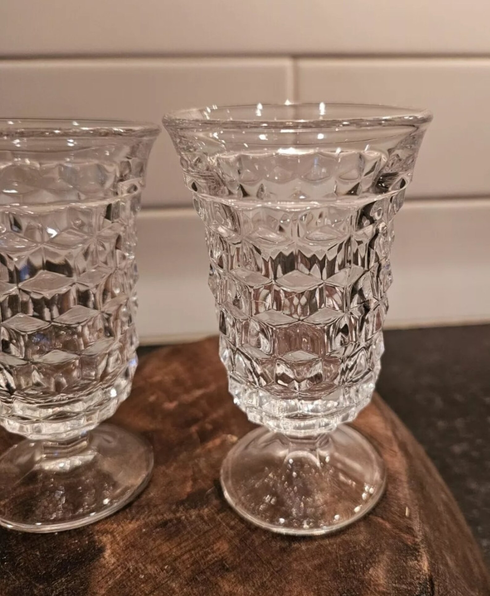 Fostoria American Clear Footed Juice Glasses Set of 2 - Etsy