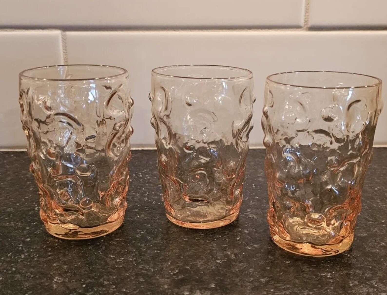 Vintage Bryce Glass El Rancho Amber Glass Set of 3 Glasses - Etsy