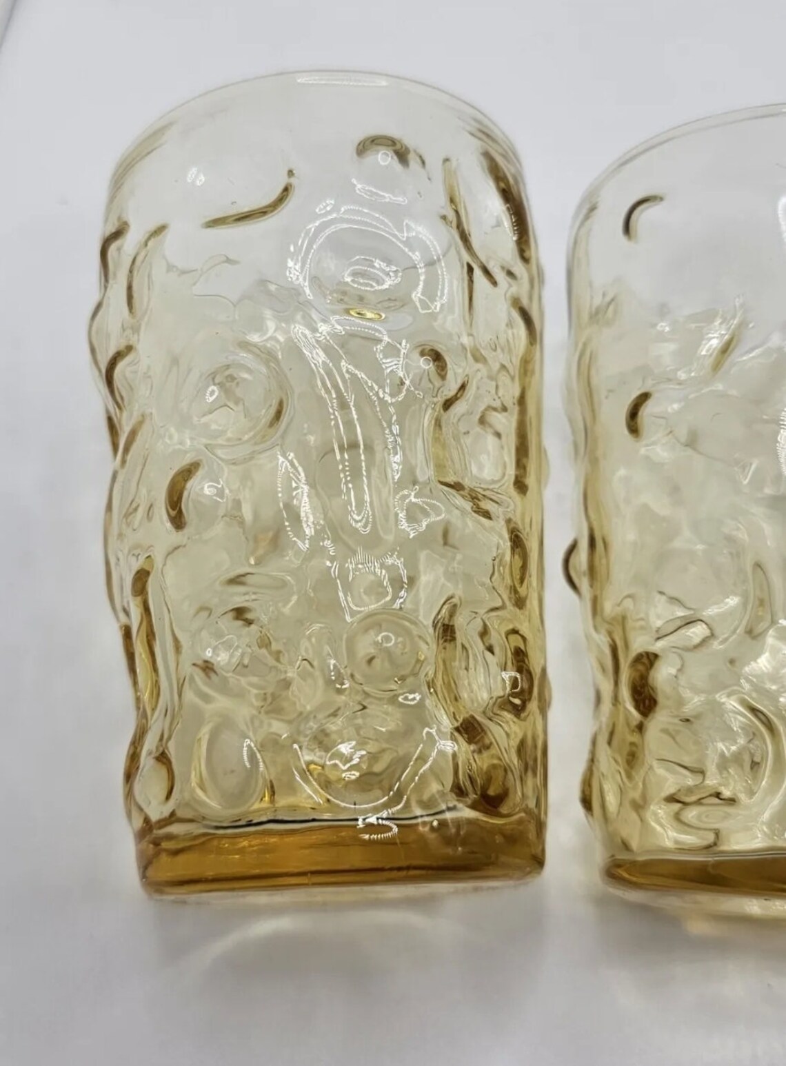 Vintage Bryce Glass El Rancho Amber Glass Set of 3 Glasses - Etsy