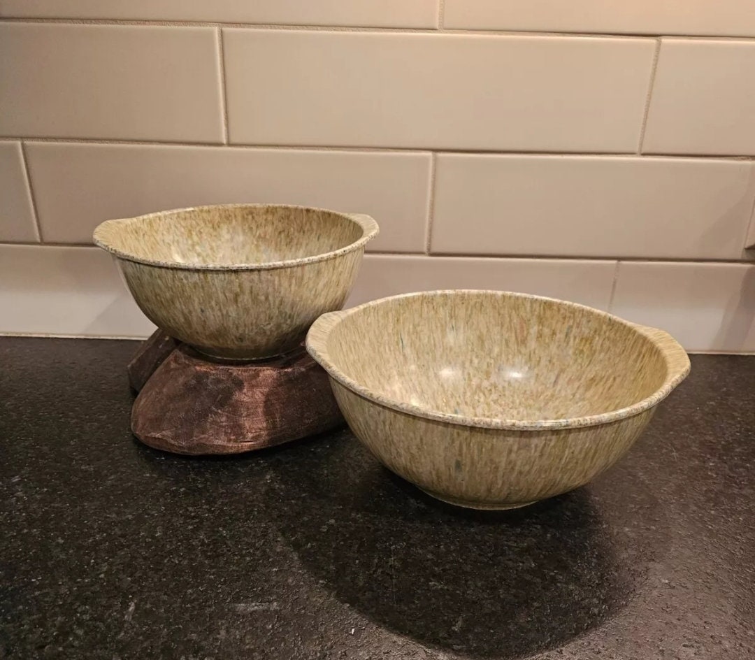 Vintage Melmac Splatter/confetti Melamine Handled Mixing Bowls Set of 2 ...