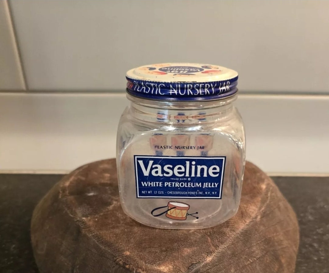 Vintage 1967 Vaseline Jar With Metal Lid - Etsy