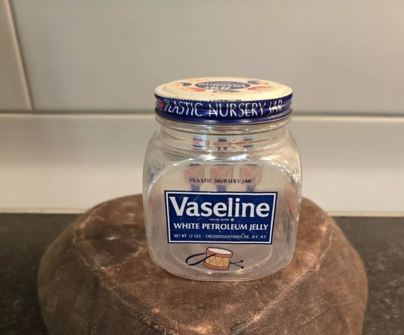Vintage 1967 Vaseline Jar With Metal Lid - Etsy