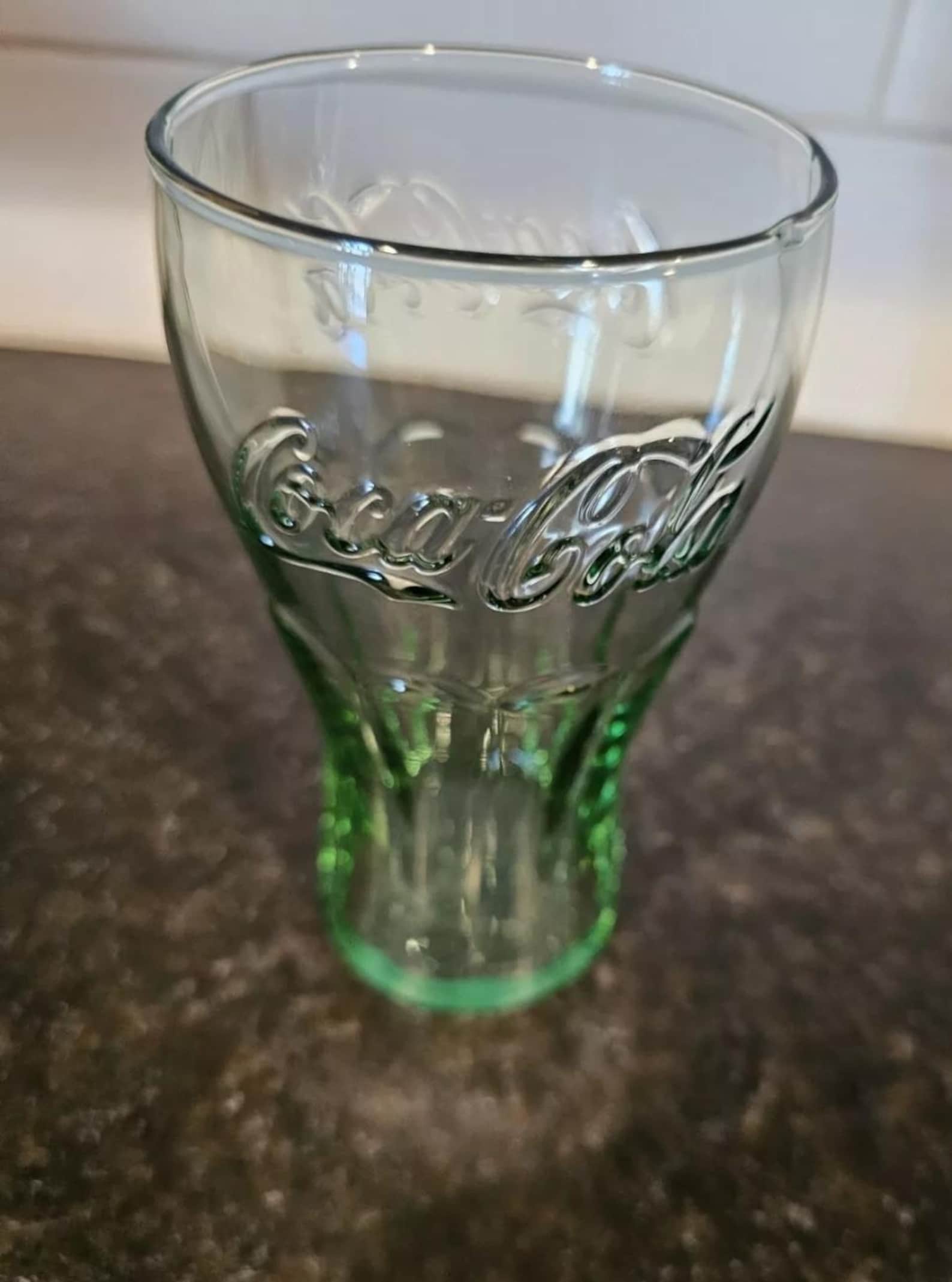 Coca-cola Light Green Classic Shape Coke Drinking Glass - Etsy
