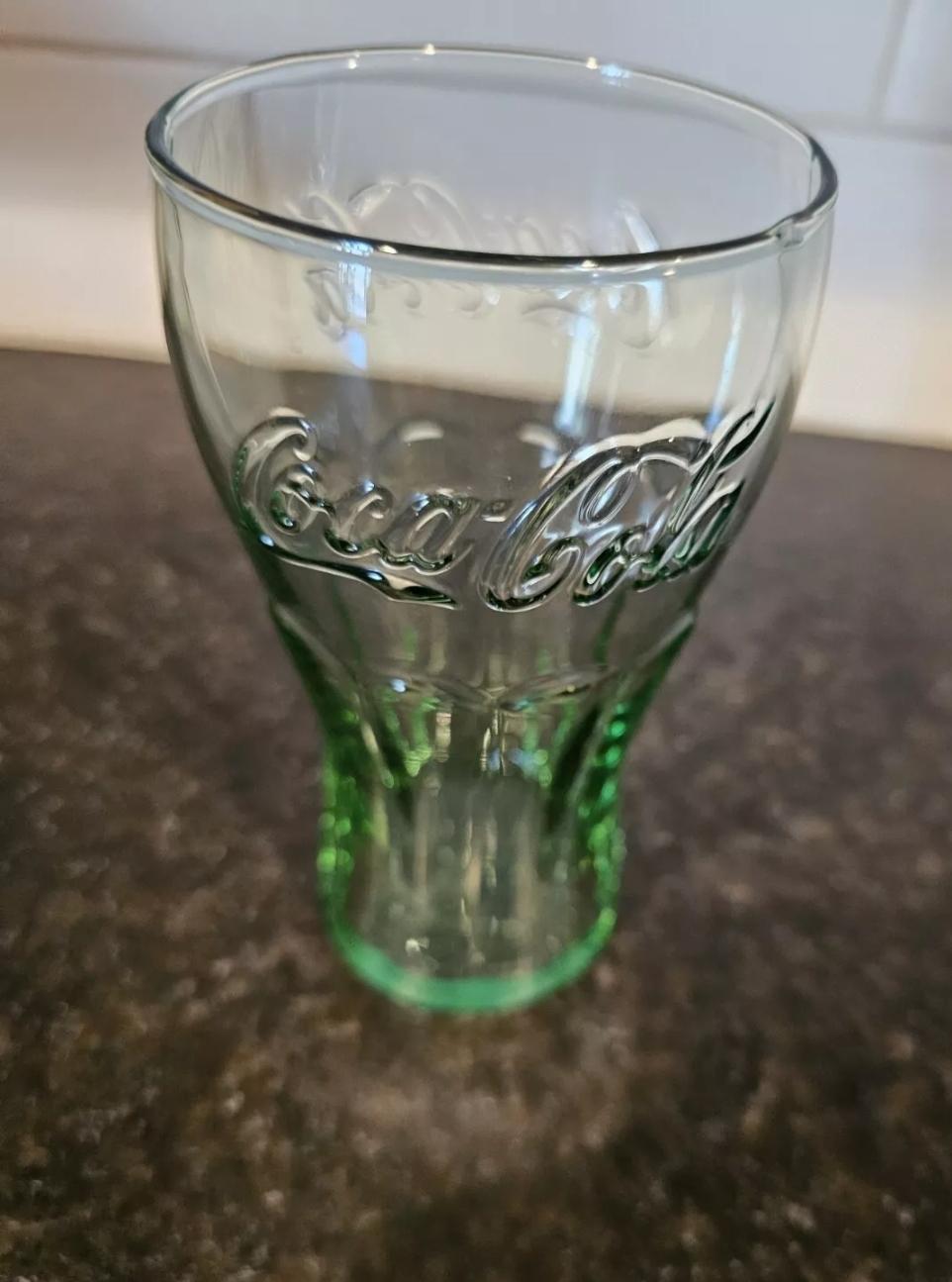 Coca-cola Light Green Classic Shape Coke Drinking Glass - Etsy