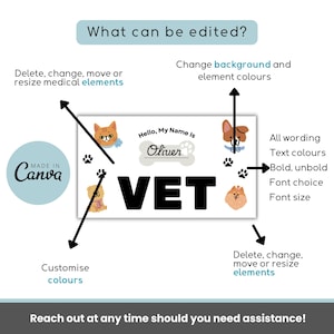 Printable Pet Vet Dress Up: Veterinarian Name Tags - Etsy