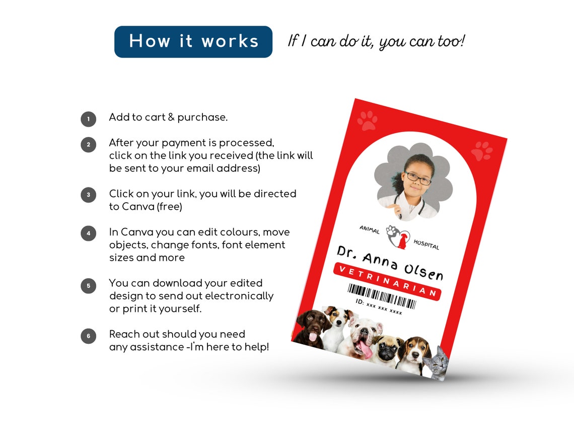 Veterinarian ID Badge Template | Pretend Play Printable | Doctors ...
