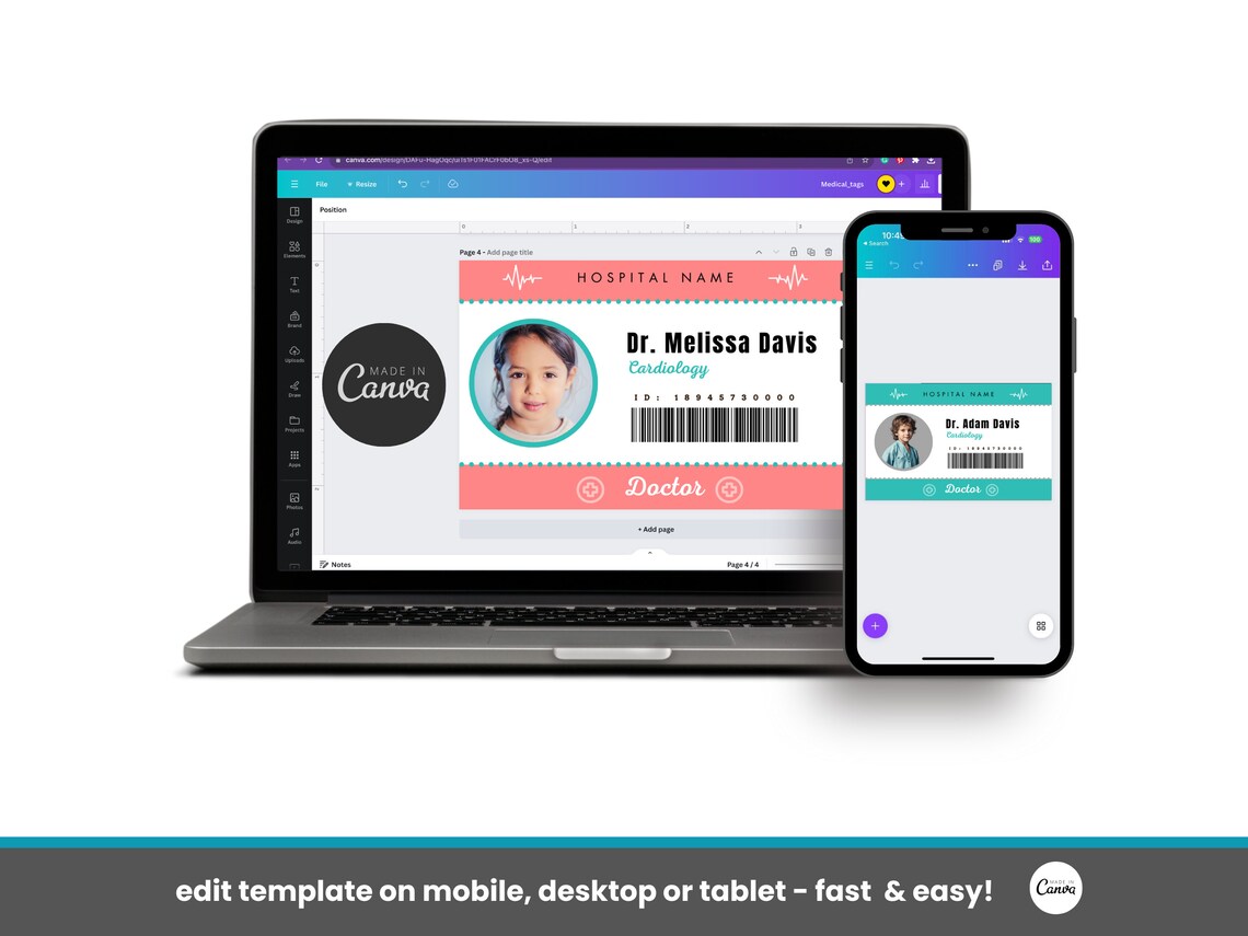 Kids Doctor Badge | Pretend Play Nurse Name Card - Etsy