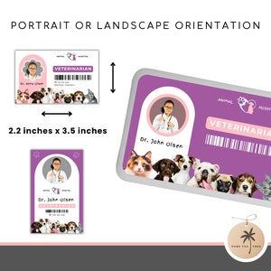 Pink Veterinarian ID Badge Template Vet Pretend Play Printables | DR ...