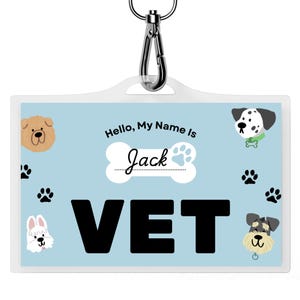Printable Pet Vet Dress Up: Veterinarian Name Tags - Etsy