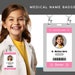 Children's Medical Staff ID, Make-believe Badge, Printable Pretend Play ...
