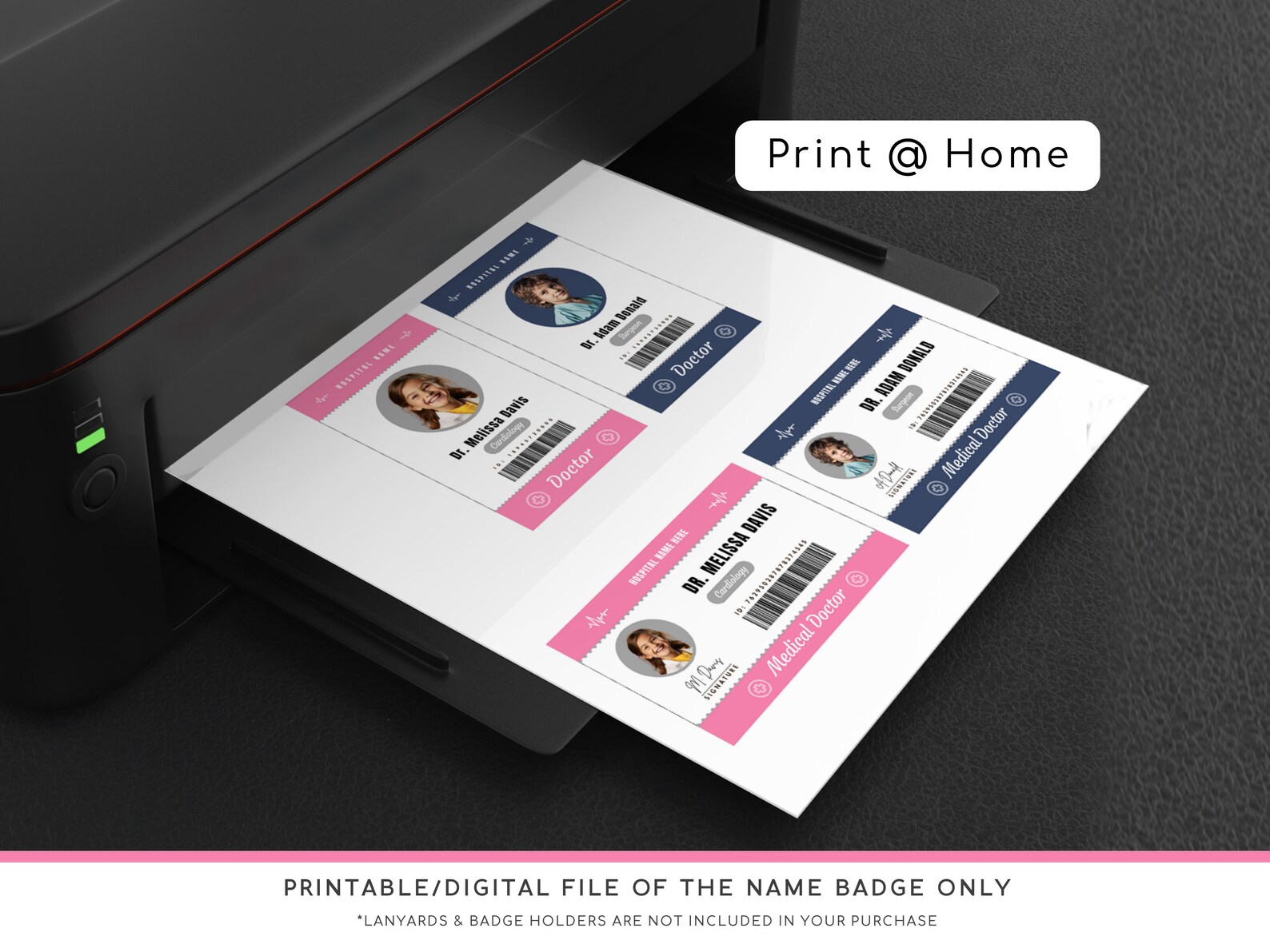 Children's Medical Staff ID, Make-believe Badge, Printable Pretend Play ...