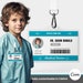 Editable Kids Doctor Badge Template | Printable Medical Name Tag ...
