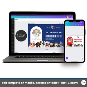 Veterinarian ID Badge Template | Pretend Play Printable | Doctors ...