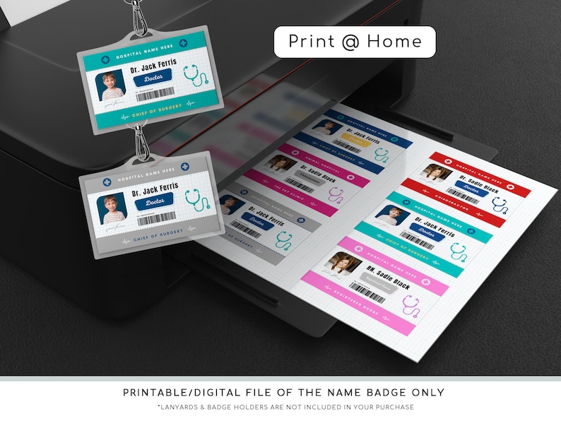 Kids Doctor ID Badge | Pretend Play Nurse Tag (digital Download) - Etsy