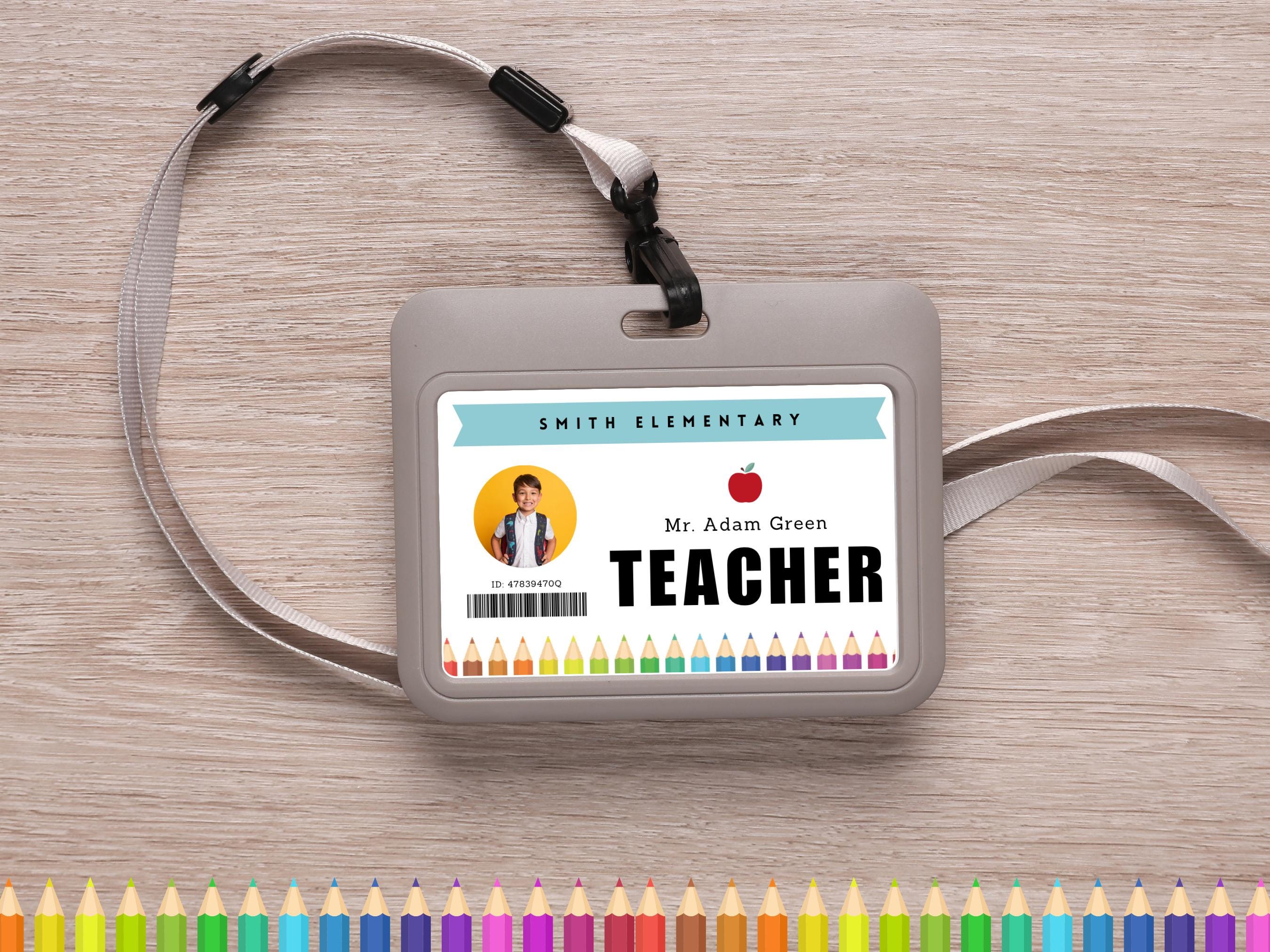 Pretend Play Teacher Name Badge With Photo - Etsy
