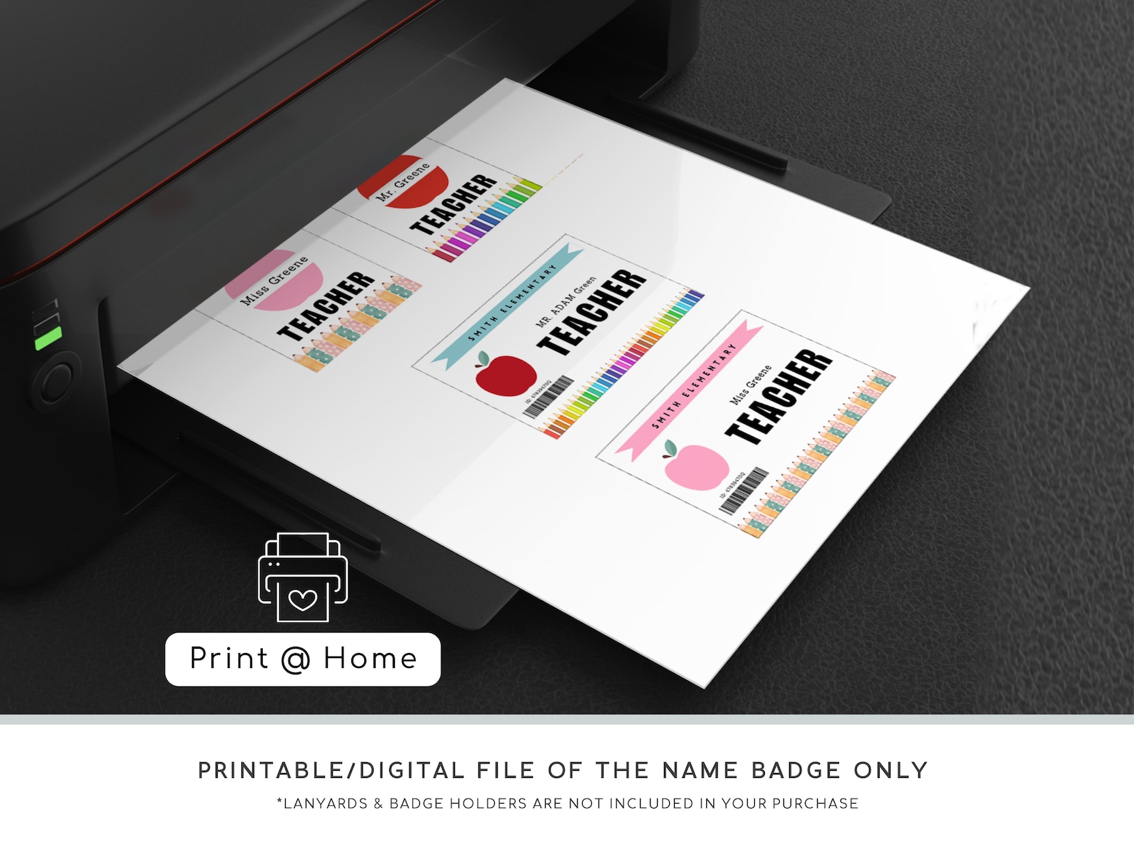 Pretend Play Teacher Name Badge Printable - Etsy