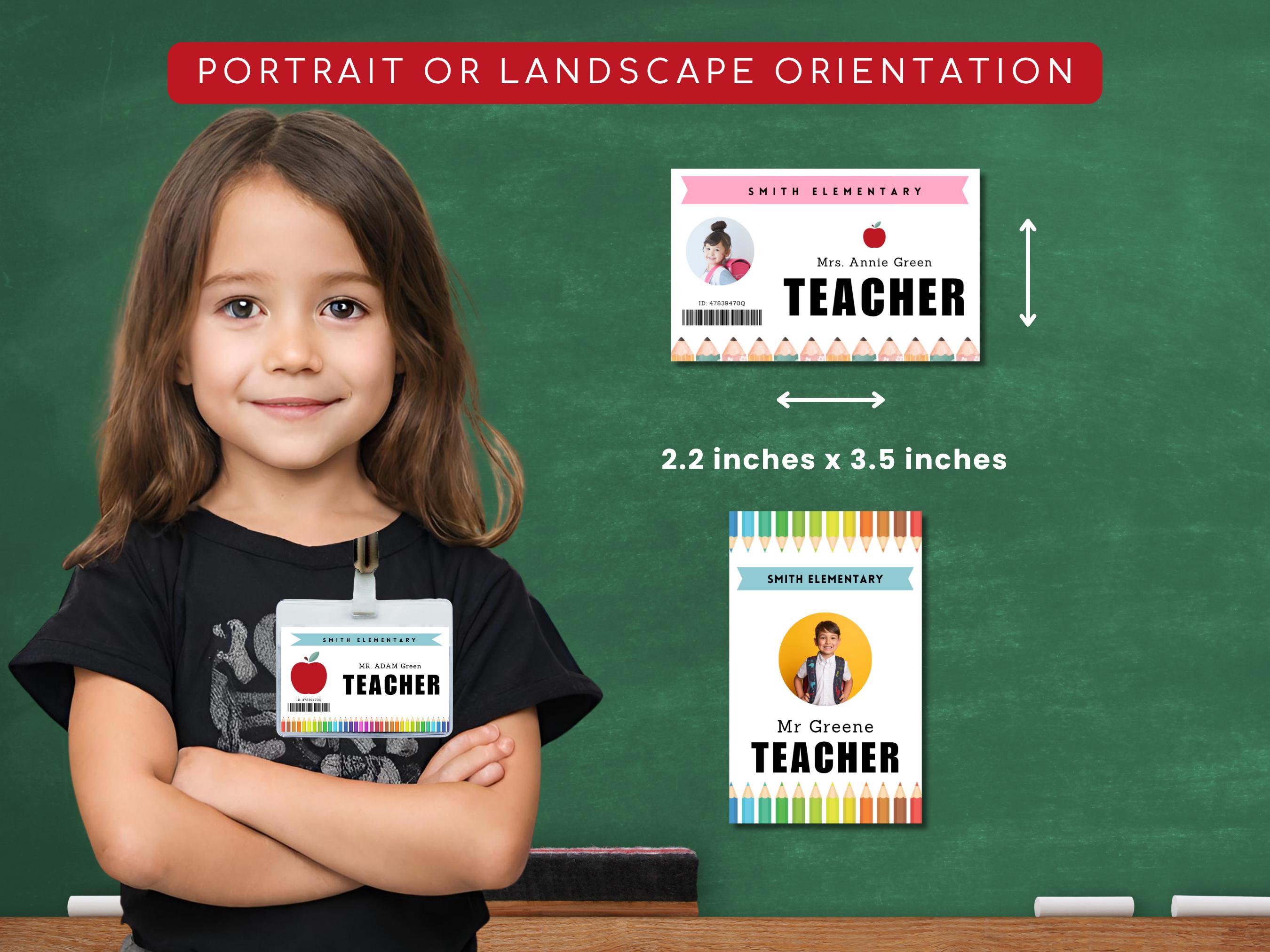 Pretend Play Teacher Name Badge With Photo - Etsy