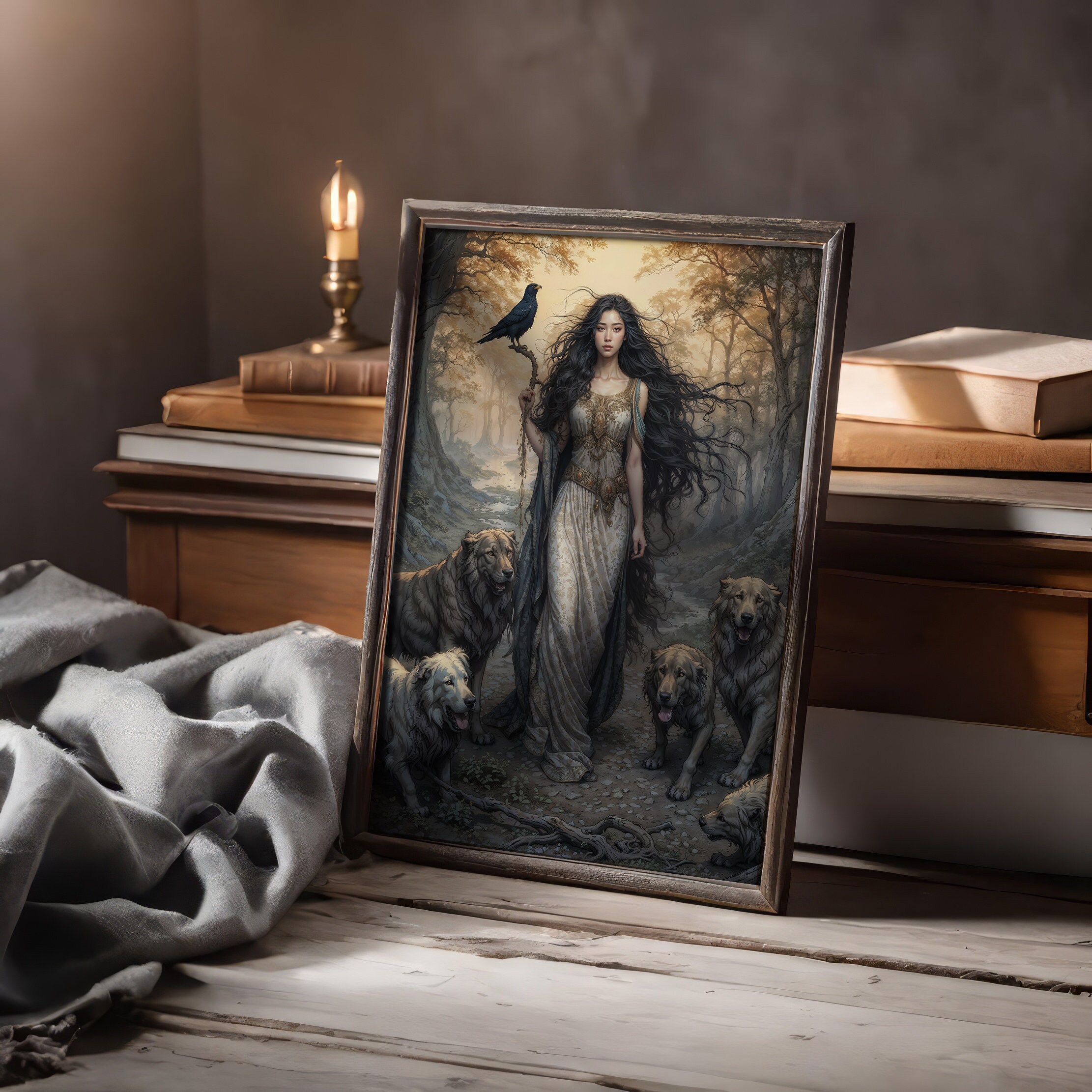 Hecate Fantasy Illustration, Downloadable Artwork - Etsy