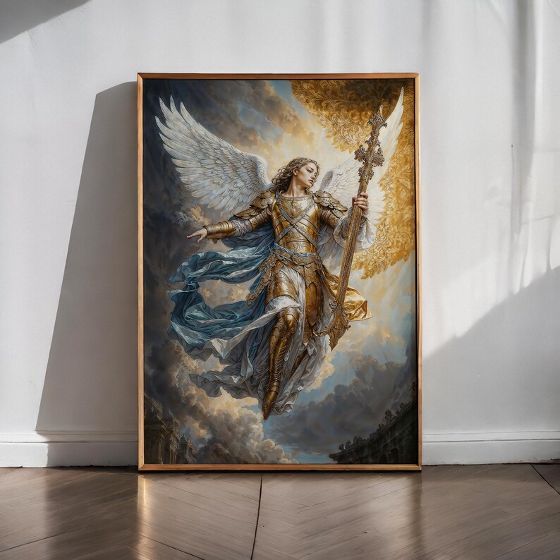 Holy Angel, Fantasy Illustration, Instant Download Printable Home Decor ...