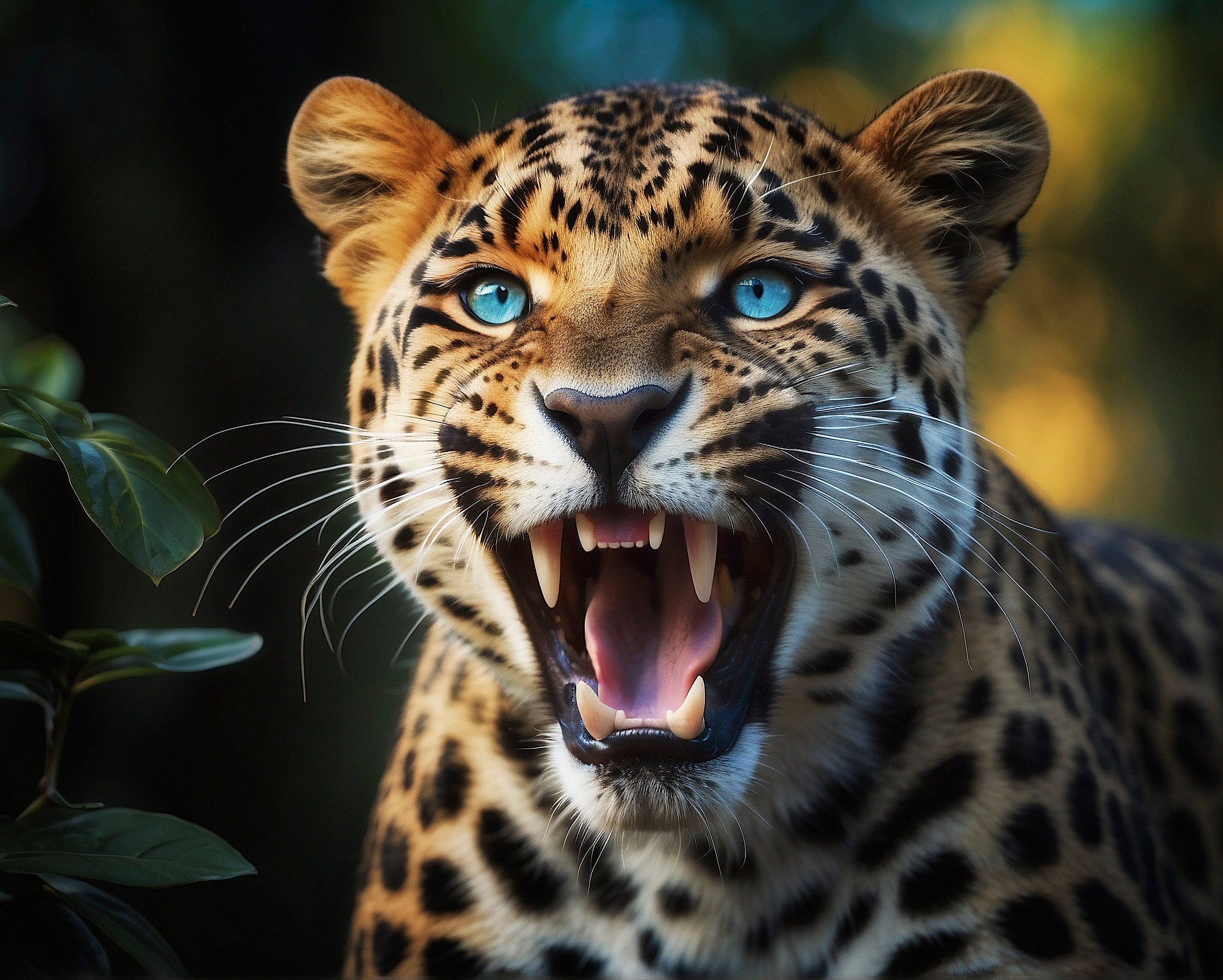 Roaring Majesty: Jaguar in Full Roar Downloadable Artwork - Etsy