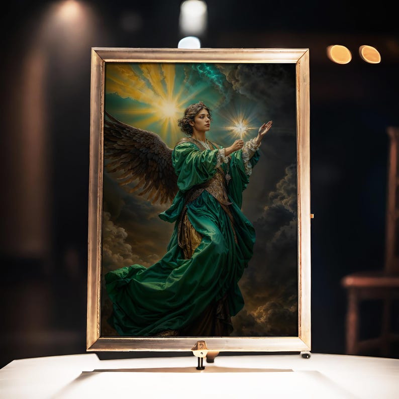 Archangel Raphael the Healer, Fantasy Illustration, Instant Download ...