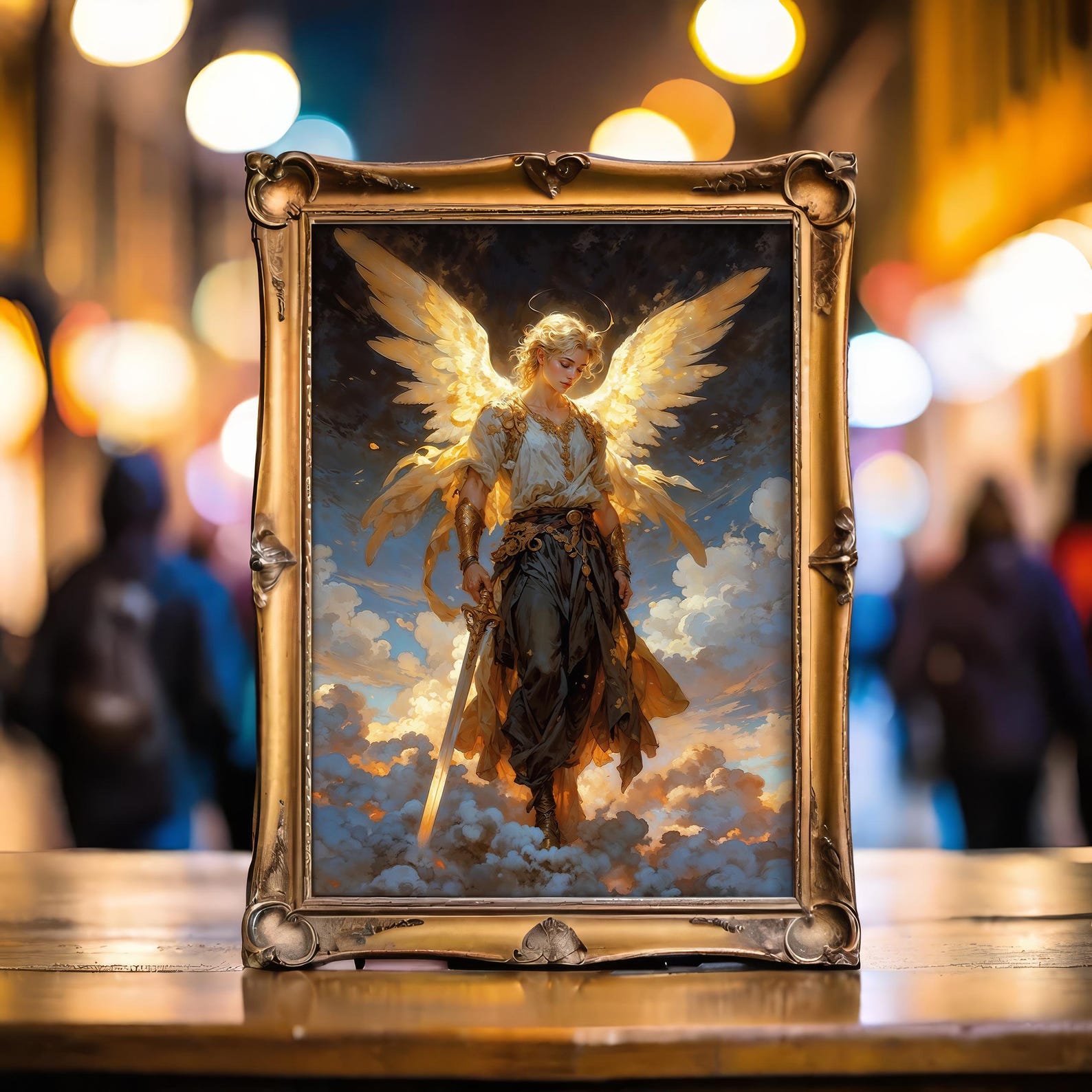 Archangel Azrael, Fantasy Illustration, Instant Download Printable Home ...