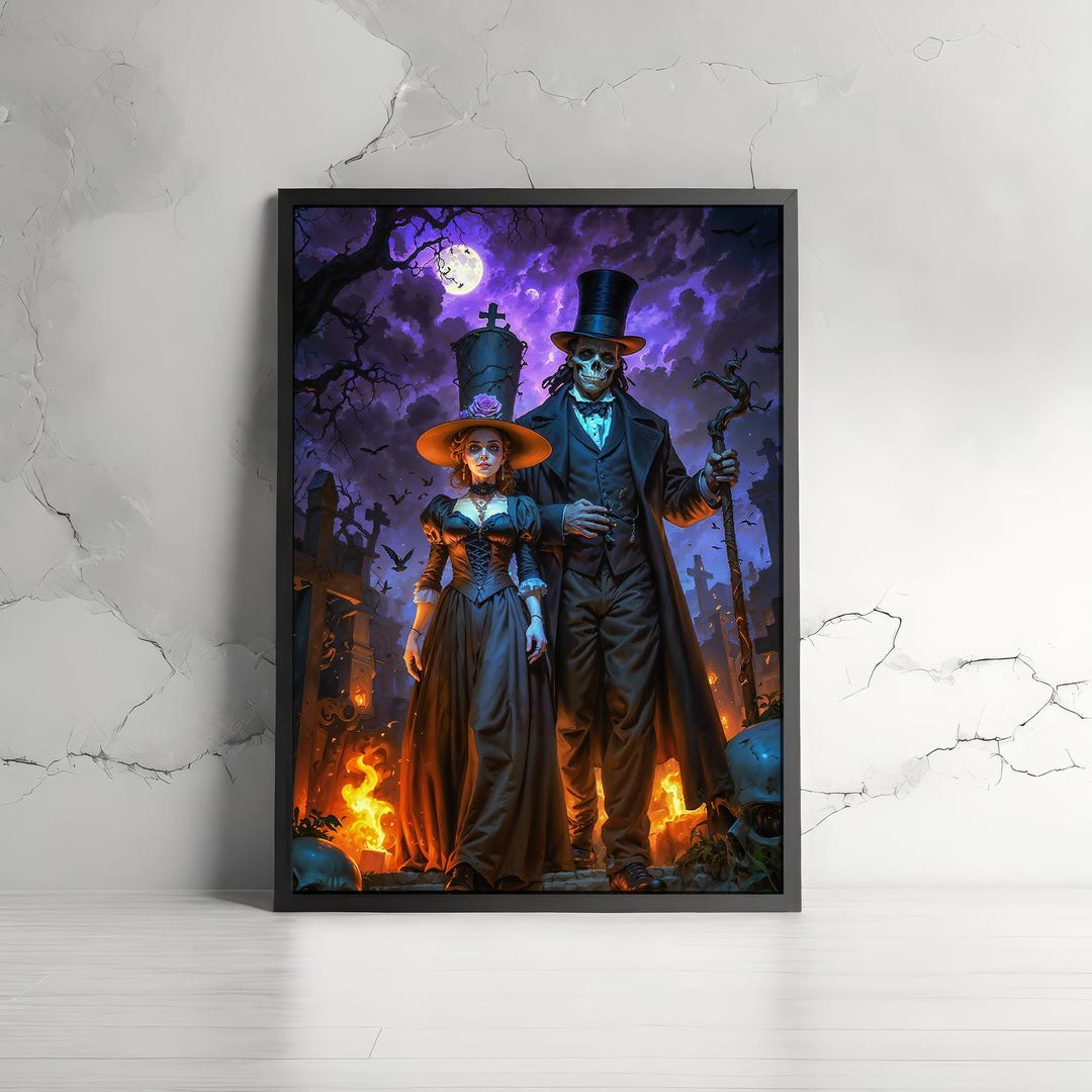 Baron Samedi and Maman Brigitte, Fantasy Illustration, Instant Download ...