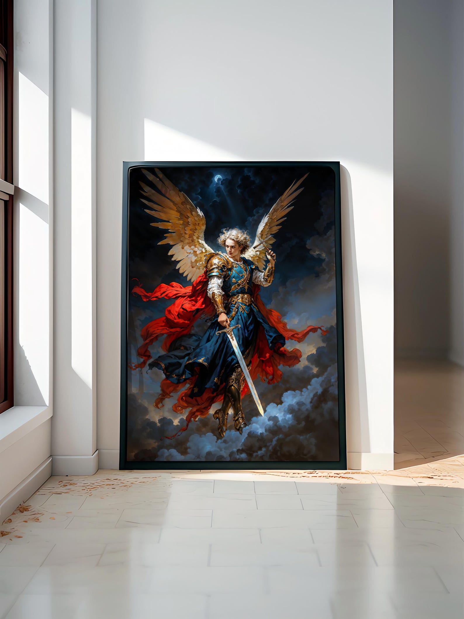 Archangel Michael, Dark Fantasy Illustration, Instant Download ...