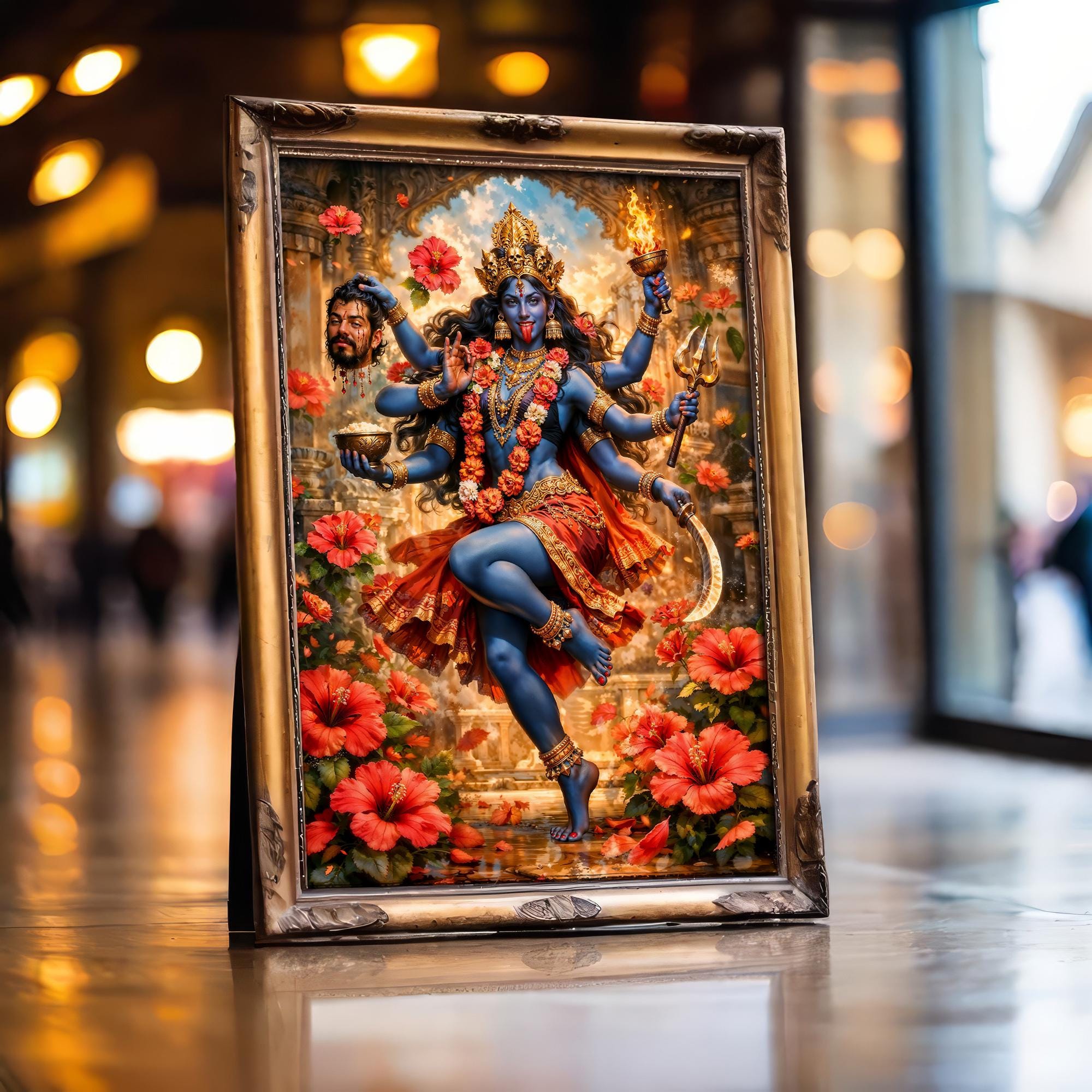 Dance With Kali, Fantasy Illustration, Instant Download Printable Home ...