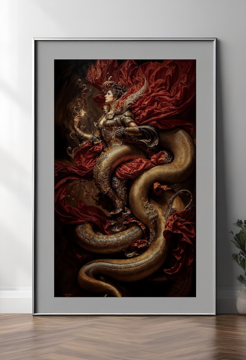 Lilith, Serpent Empress, Dark Fantasy Illustration, Instant Download ...