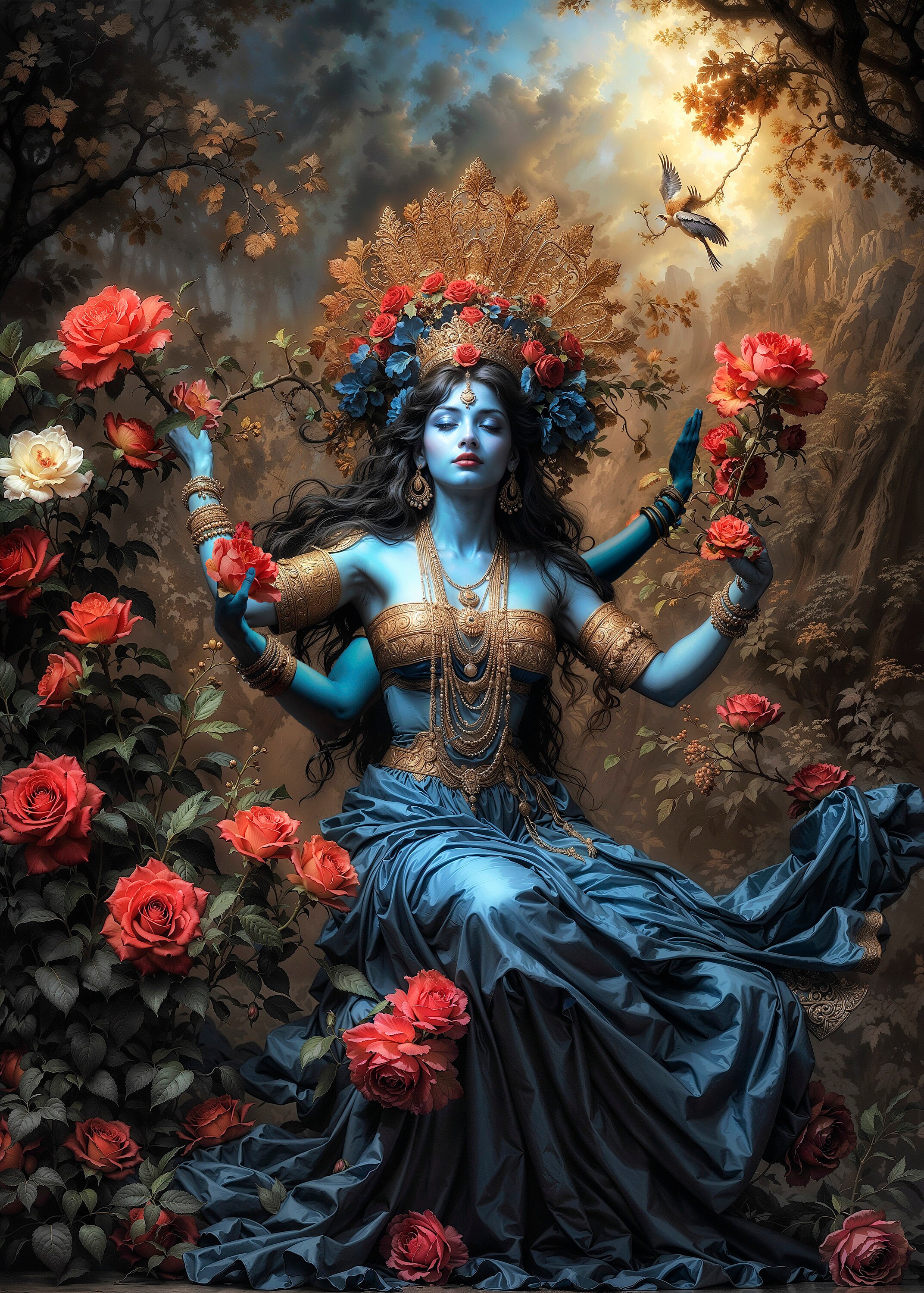 Kali Goddess Fantasy Illustration, Instant Download Printable Home ...