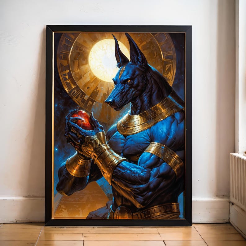 Anubis, Dark Fantasy Illustration, Instant Download Printable Home ...