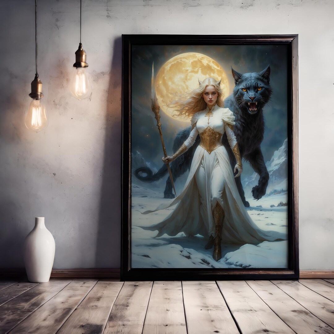 Freya: the Enchantress of Asgard, Dark Fantasy Illustration, Instant ...