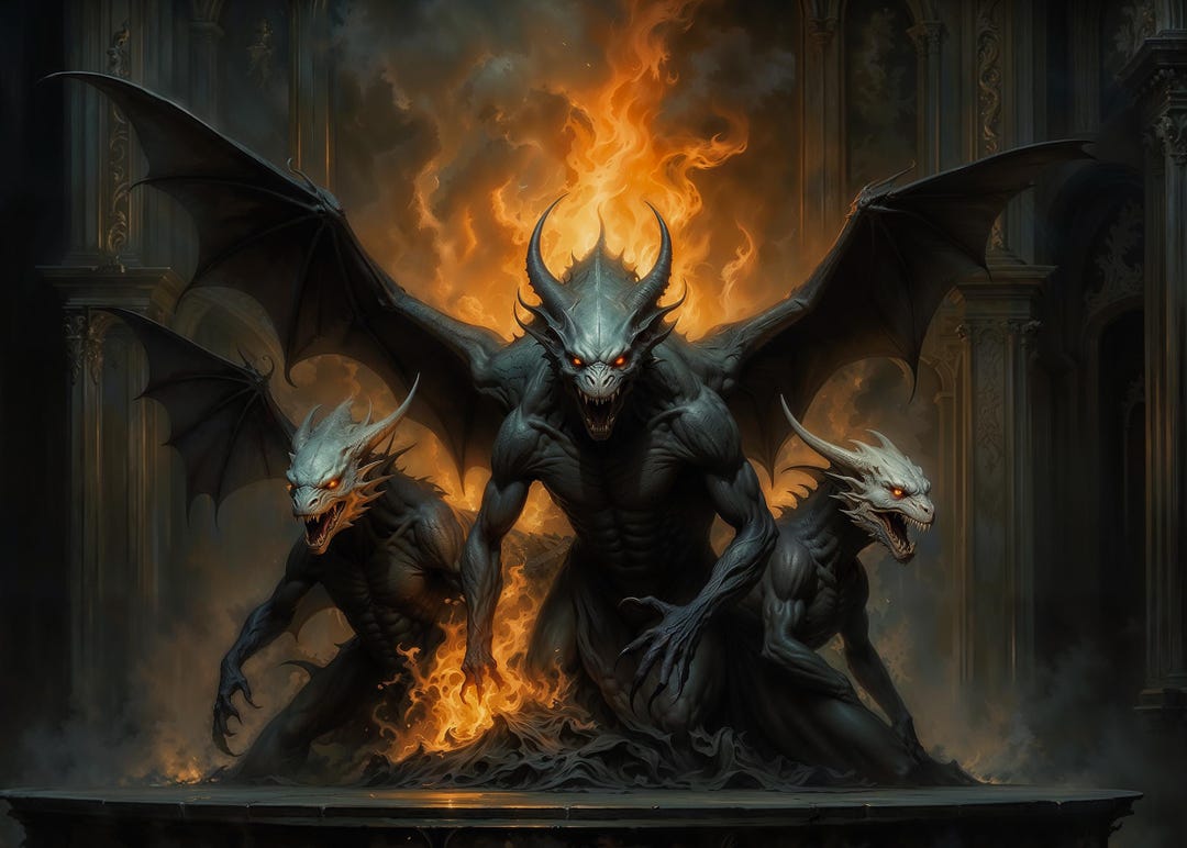 Haunted Dragon Fantasy Illustration, Downloadable Art Work - Etsy