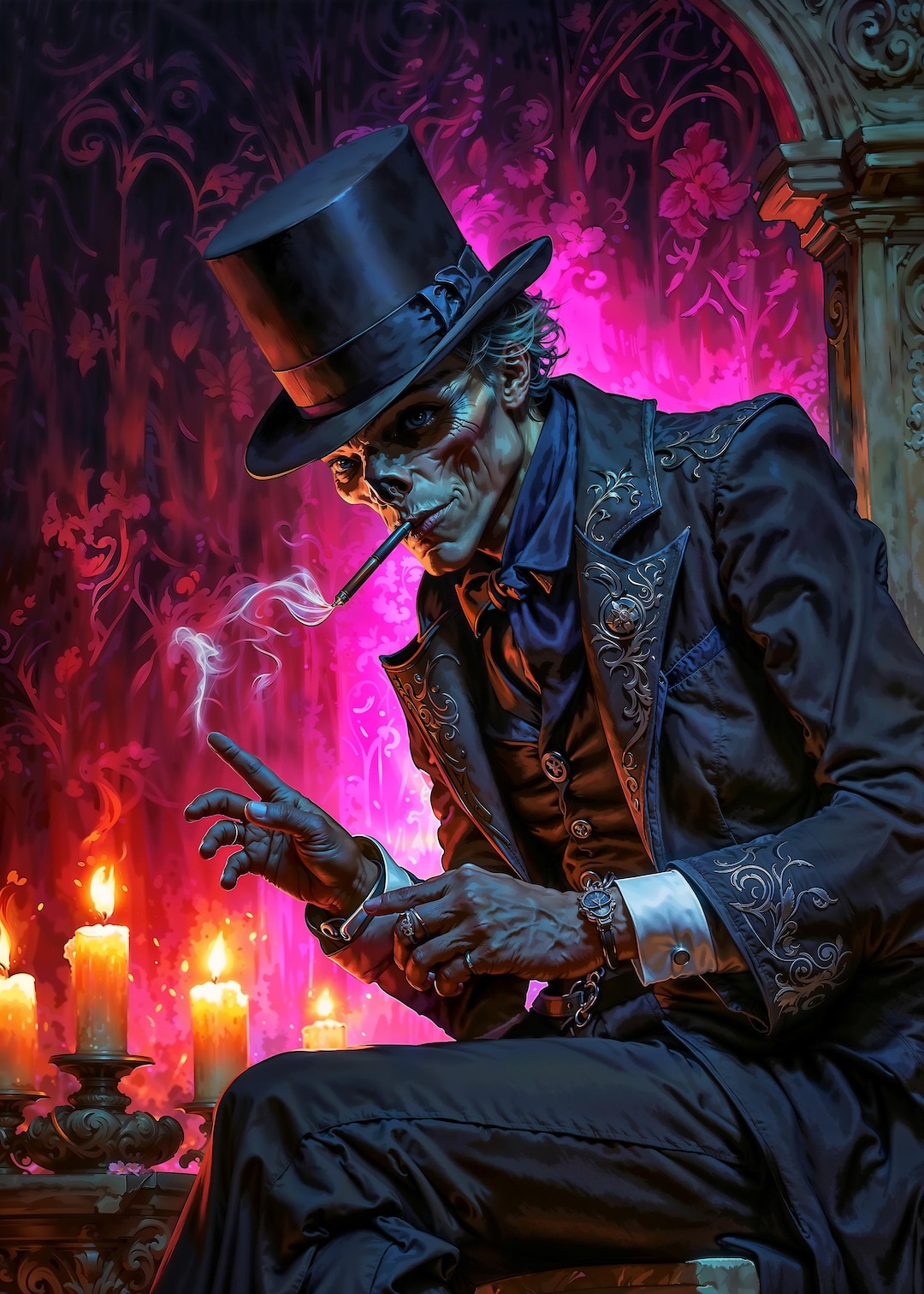 Baron Samedi, Dark Fantasy Illustration, Instant Download Printable ...