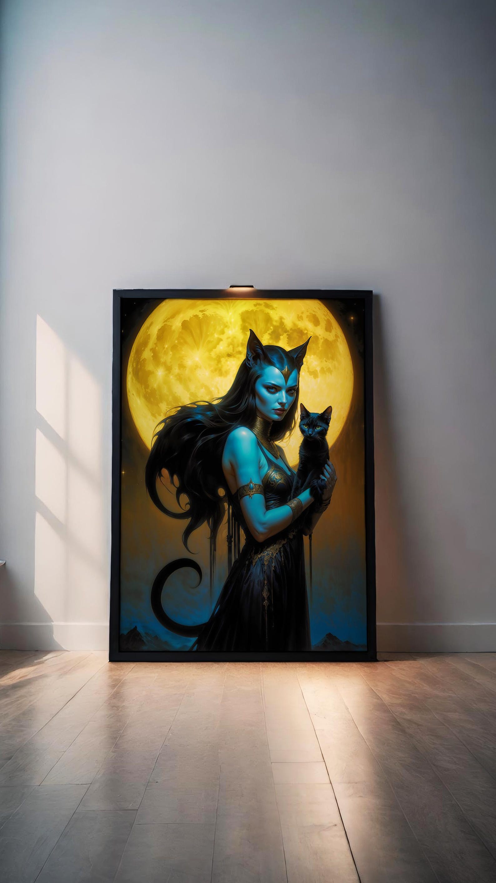 Goddess Bastet, Fantasy Illustration, Instant Download Printable Home ...