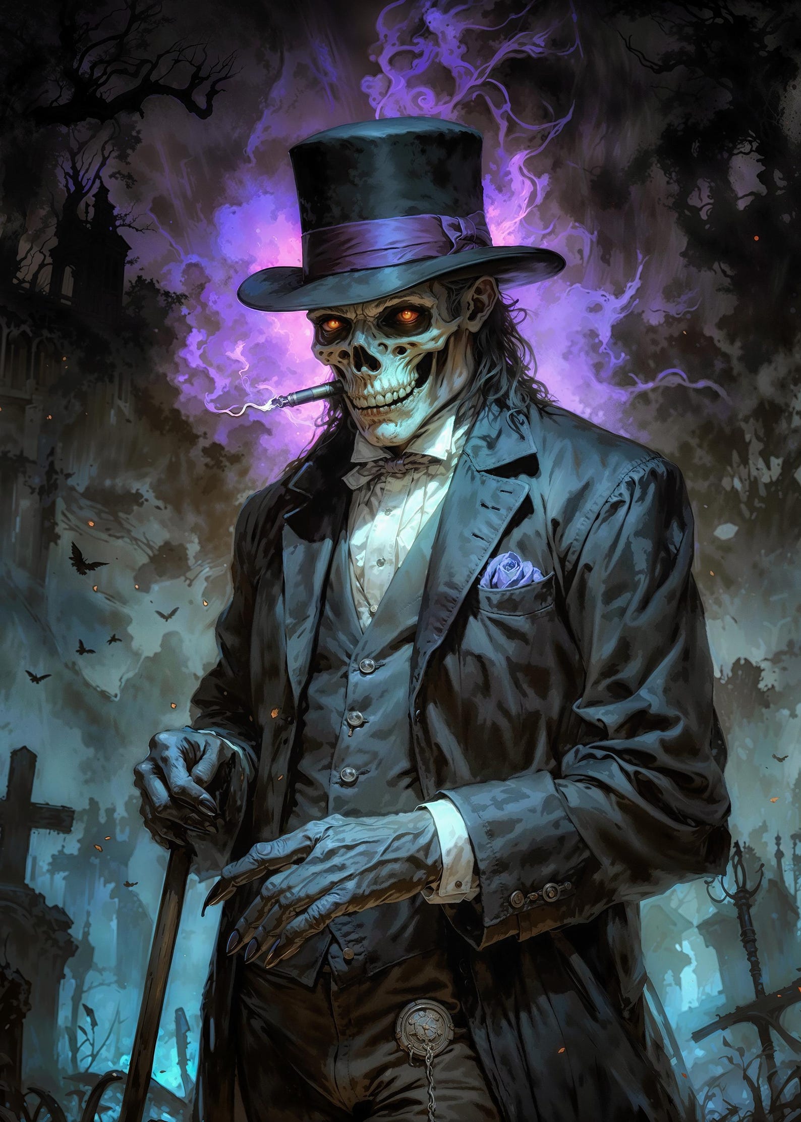 Baron Samedi, Dark Fantasy Illustration, Digital Download Art - Etsy