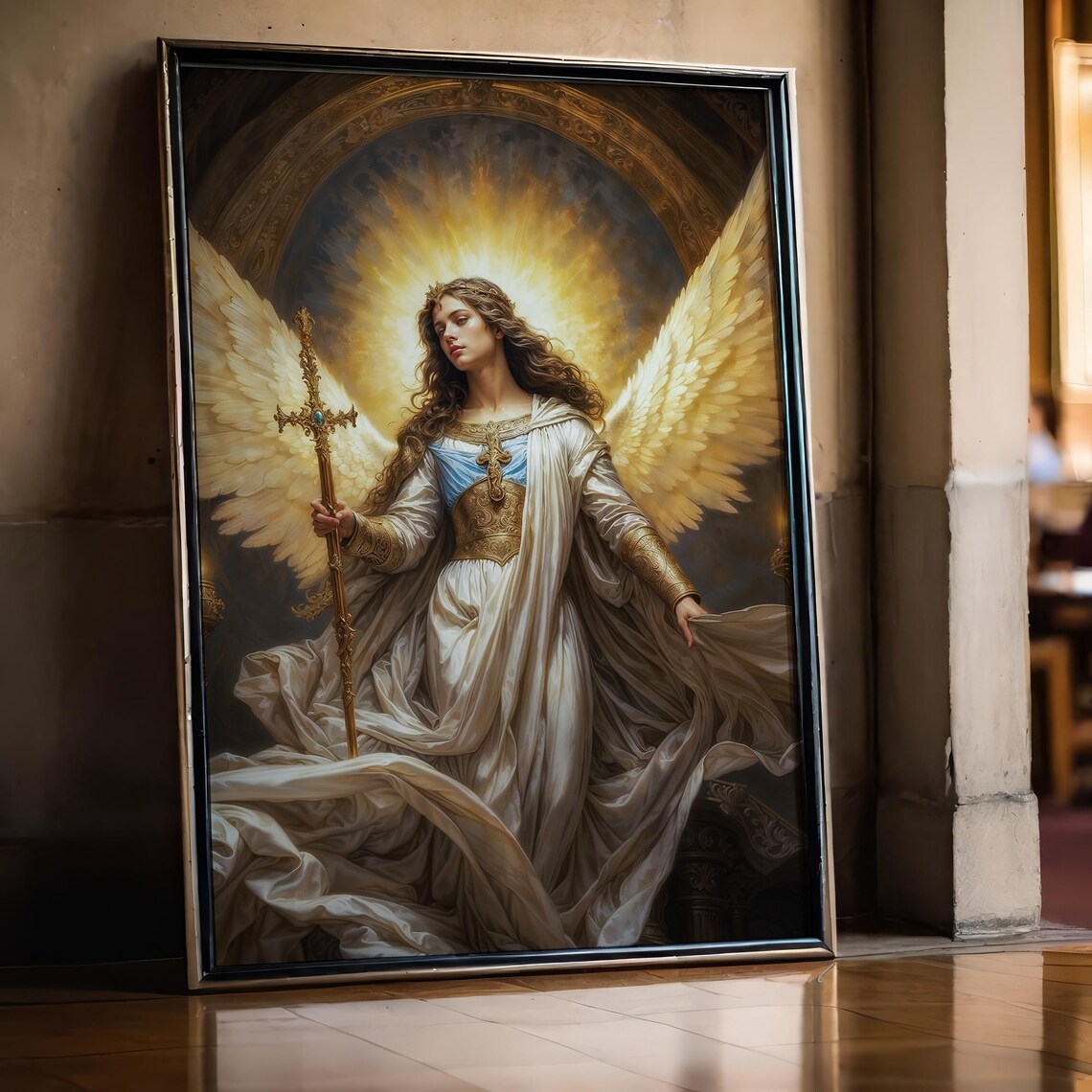Archangel Uriel – the Light of God, Fantasy Illustration, Instant ...