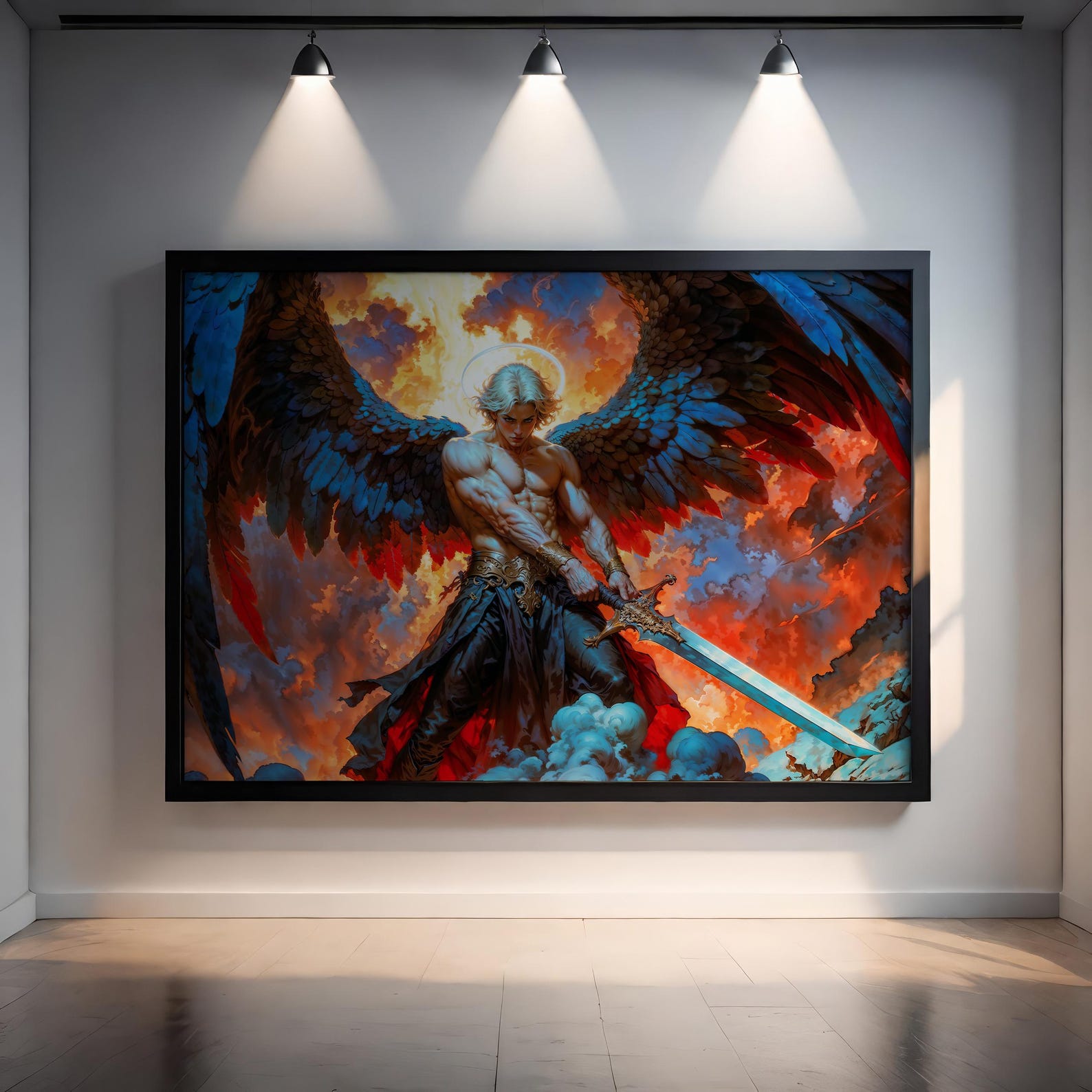 Archangel Michael, Dark Fantasy Illustration, Downloadable Artwork - Etsy