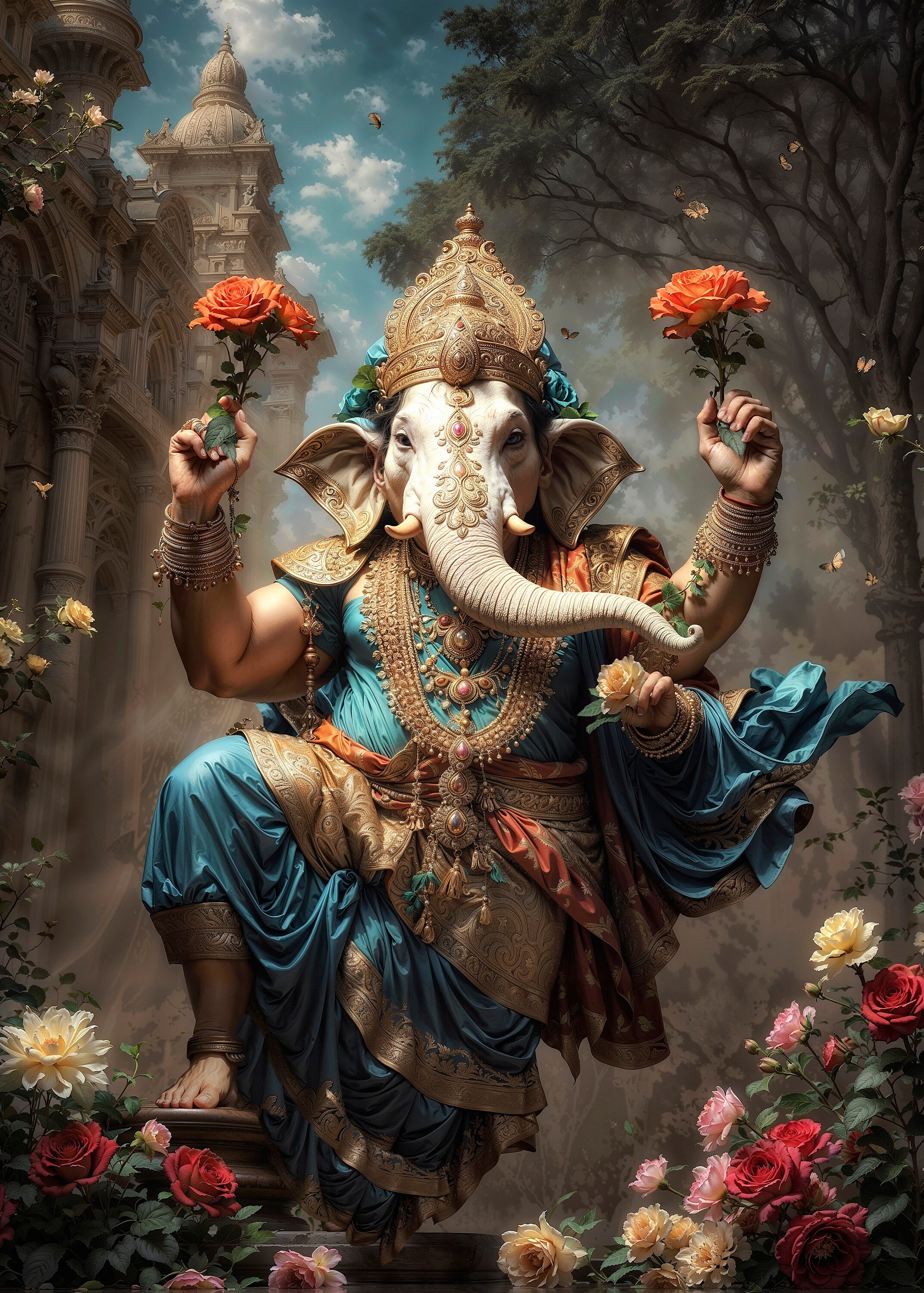 Lord Ganesh, Fantasy Illustration, Instant Download Printable Home ...