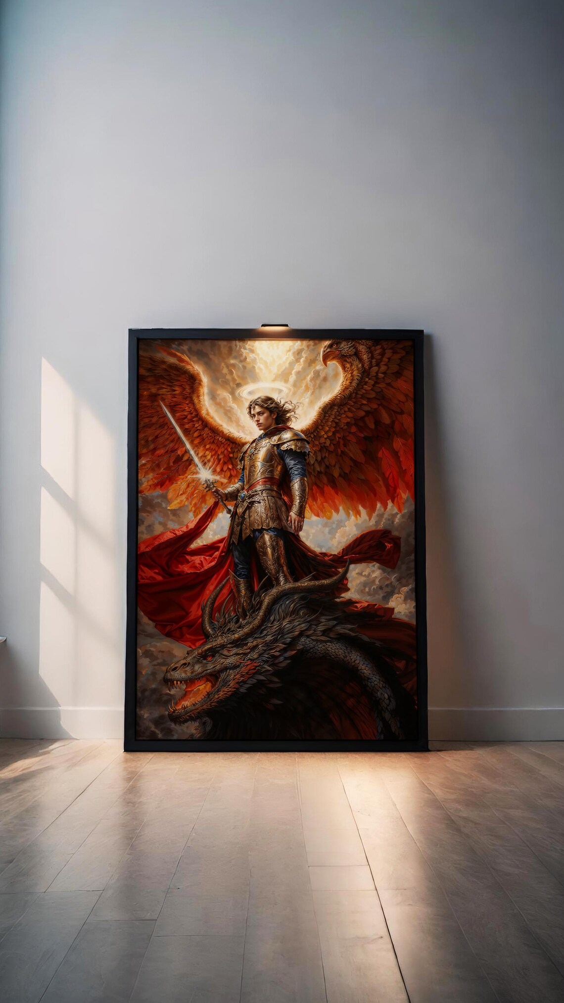 Archon of Holy Fire, Archangel Michael, Fantasy Illustration, Instant ...